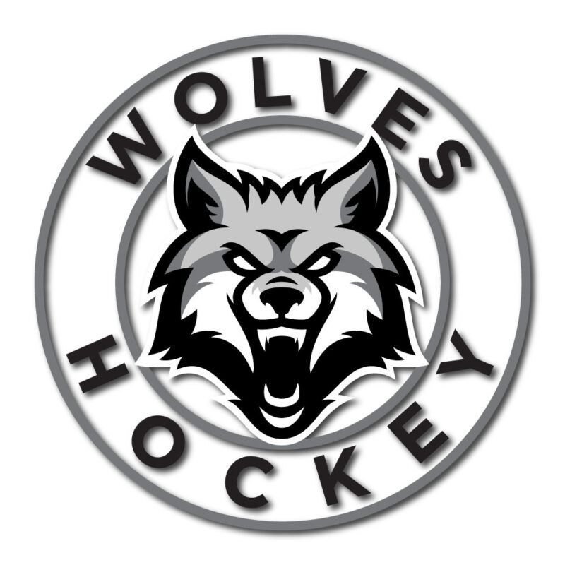 GRAY WOLVES HOCKEY CAR DECAL - Rinkside Tampa
